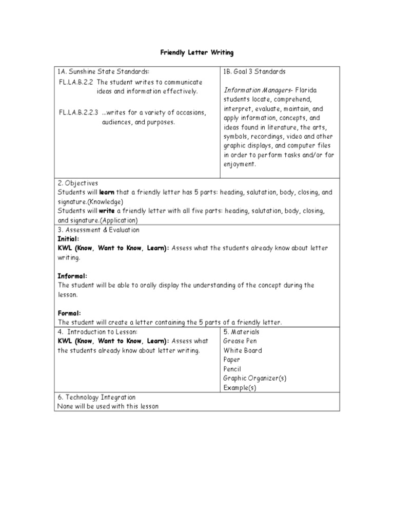 Writing Friendly Letters for Students | PDF | Cognition | Communication