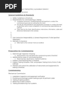 Testing and Commissioning Guidelines | PDF | Specification (Technical ...