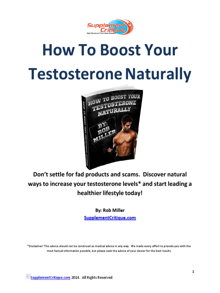 How To Boost Testosterone | PDF | Strength Training | Testosterone