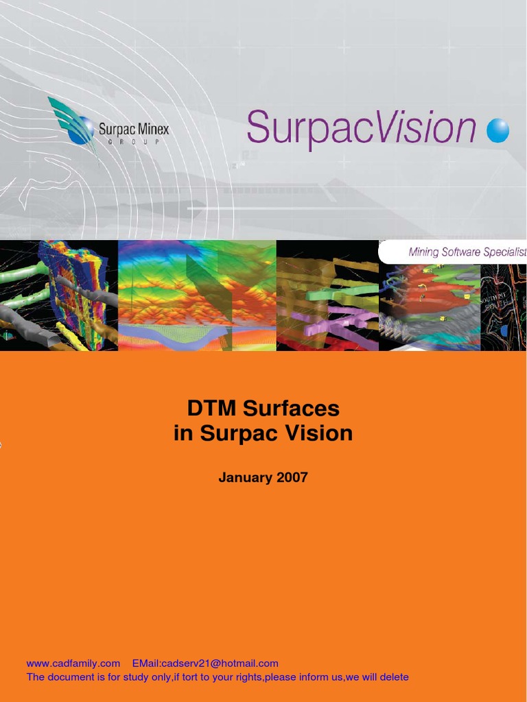 Surpac DTM - Surfaces Tutorial | PDF | Contour Line | Cartesian ...