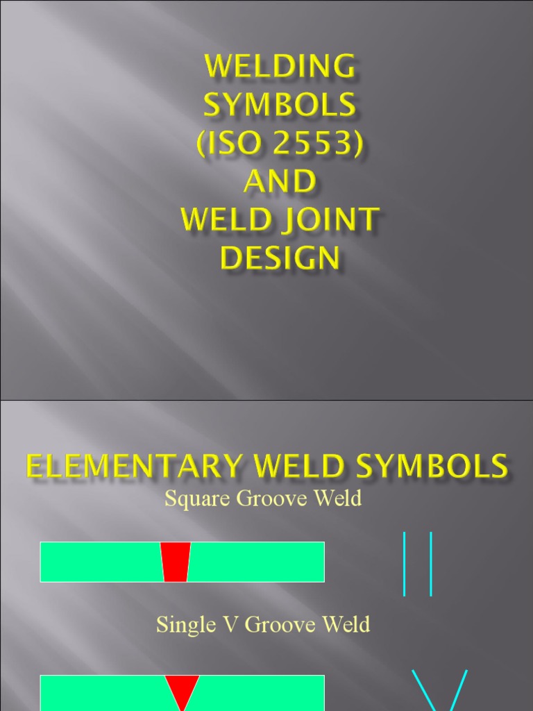 ISO 2553 Weld Symbols | PDF | Welding | Construction