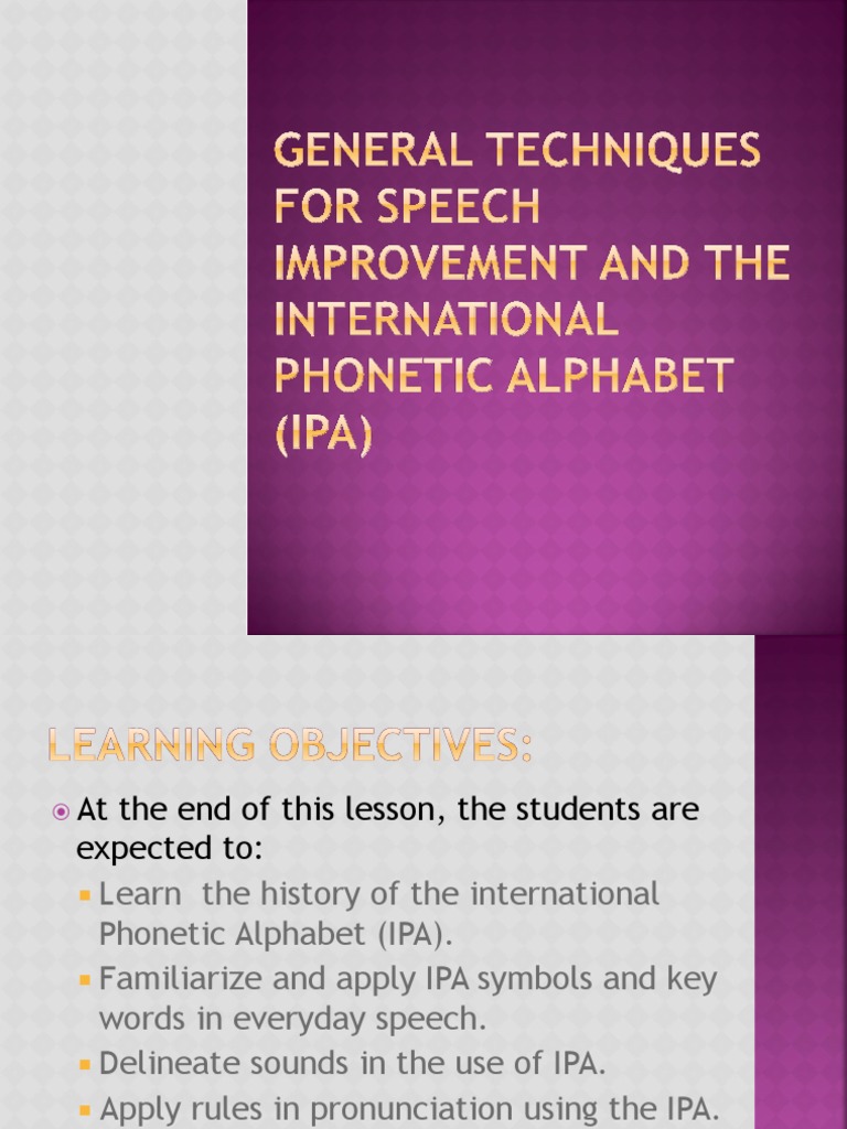 The International Phonetic Alphabet (Ipa) Simple | PDF | Phonetics ...