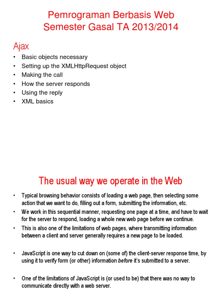 11 Ajax | PDF | Ajax (Programming) | Java Script 11 Ajax | PDF | Ajax (Programming) | Java Script