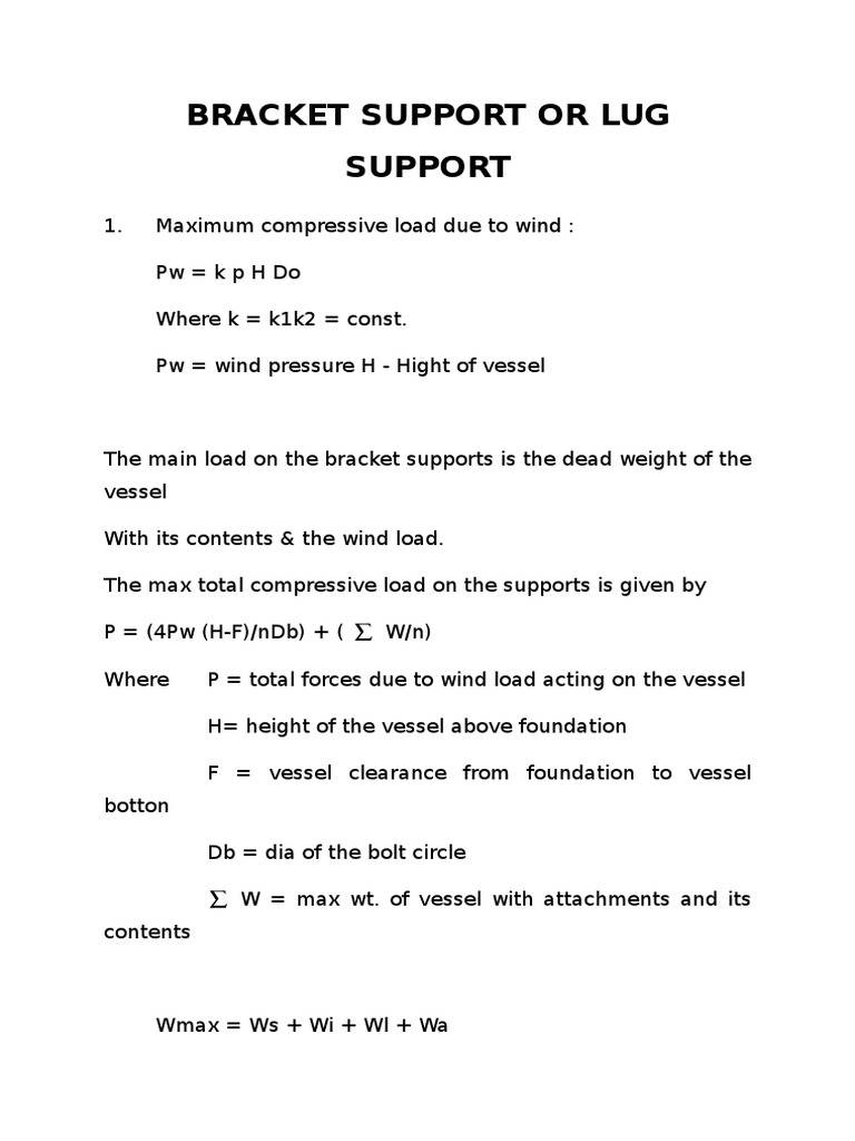 Bracket Support or Lug Support | PDF | Nature