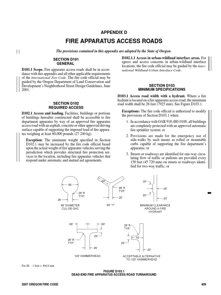 Appendix D_Fire Apparatus Access Roads | Fire Safety | Fire Sprinkler ...