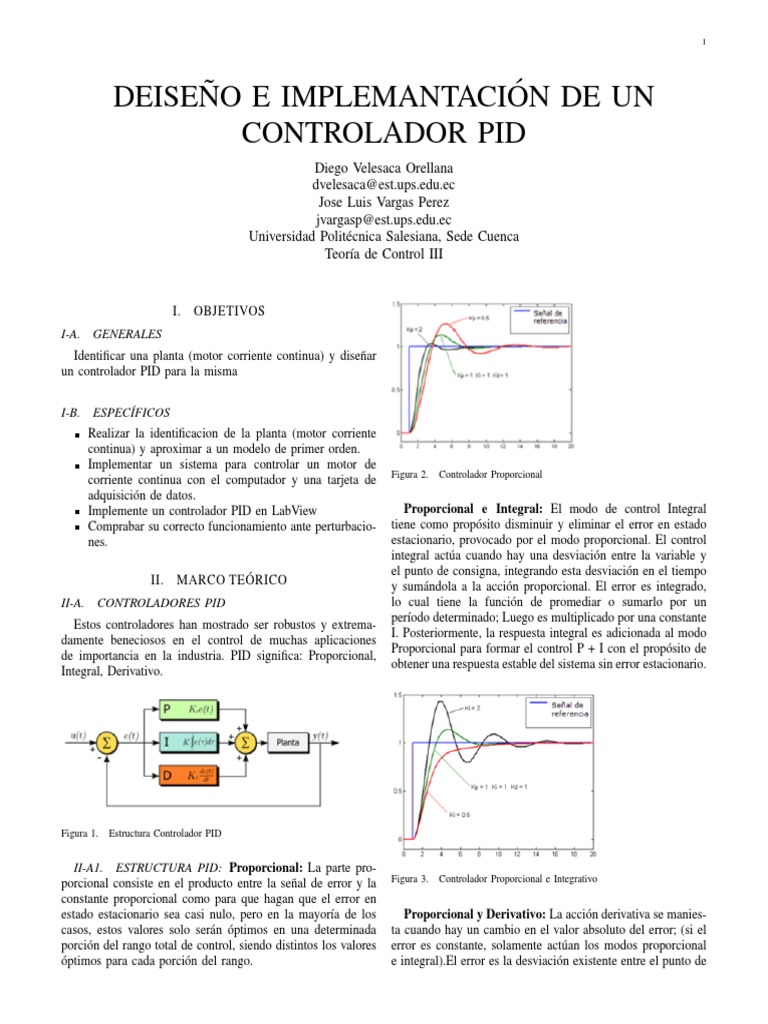 Controlador PID | PDF | Adquisición de datos | Ingeniería de Sistemas
