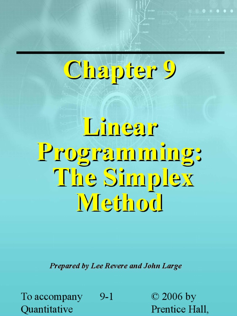 Riset Operasi CH 09 Simplex | PDF | Linear Programming | Operations ...