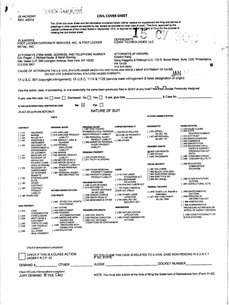 Foot Locker - Referee Logo Trademark Copyright Complaint PDF | PDF ...