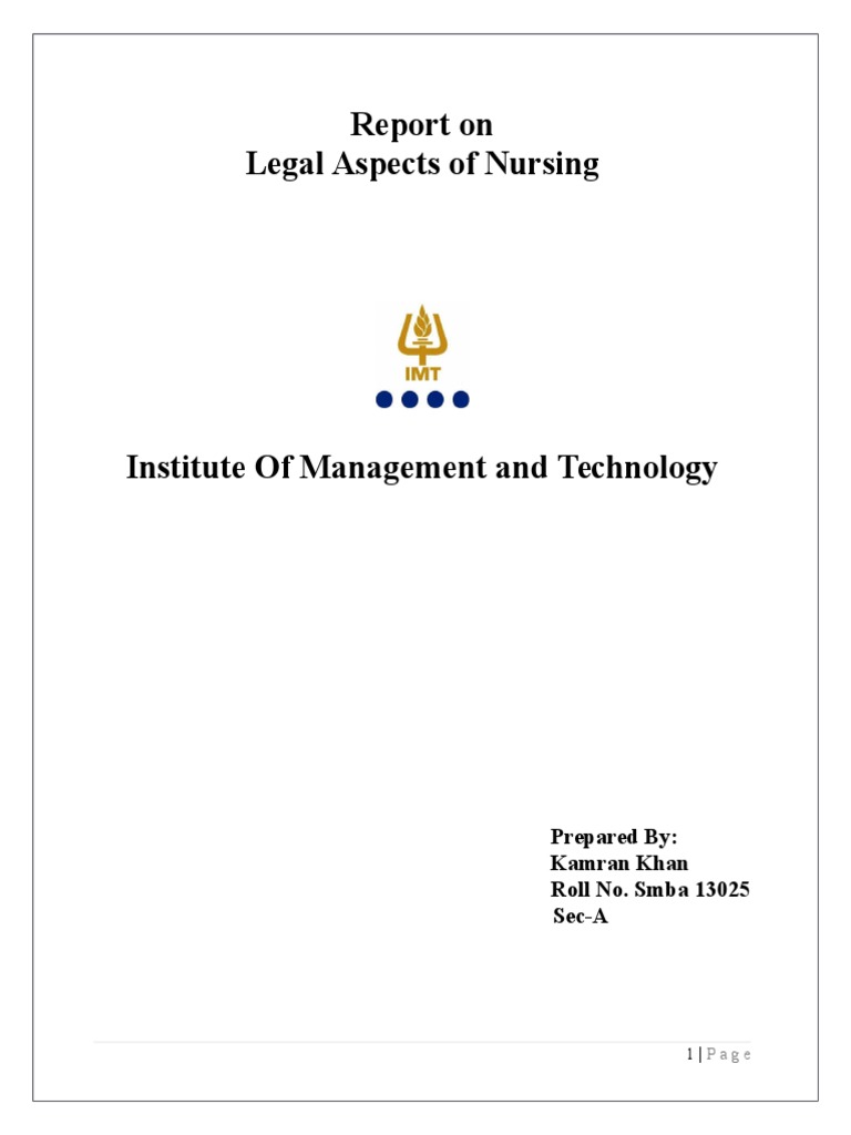 Legal Aspects of Nursing | PDF | Nursing | Tort