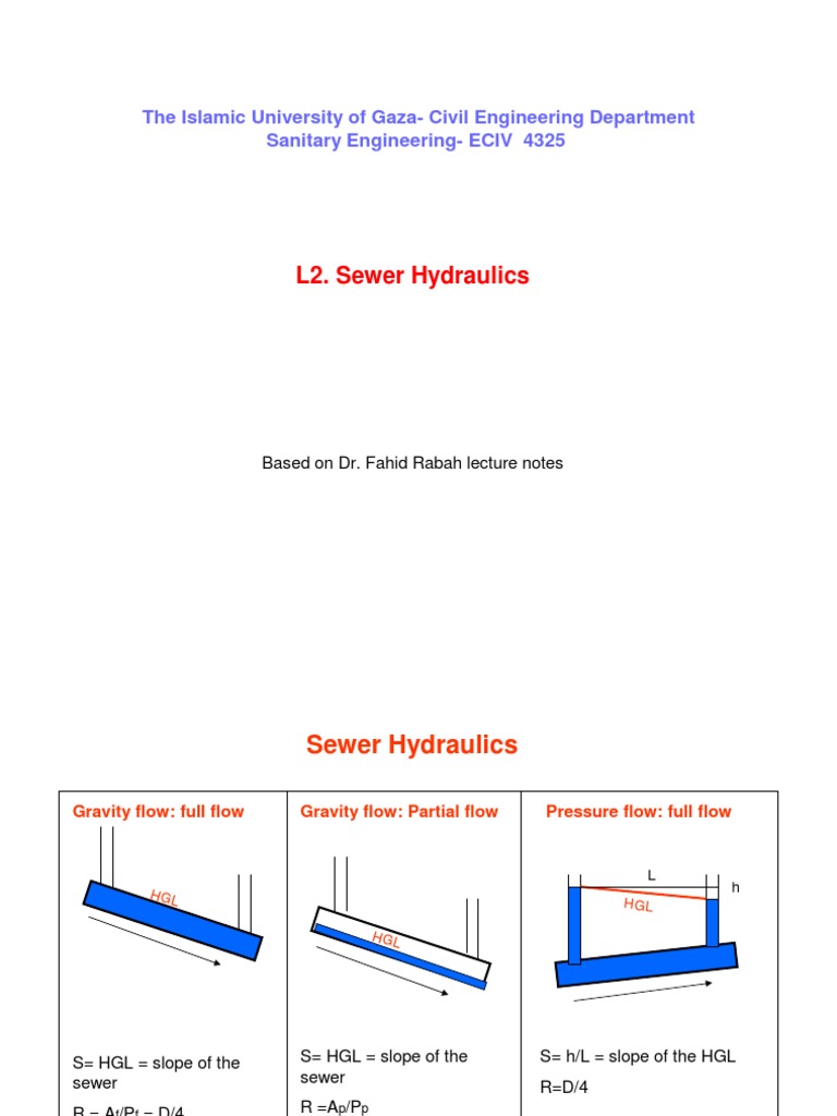 Sewer Hydraulics and Flow Calculations | PDF | Civil Engineering ...
