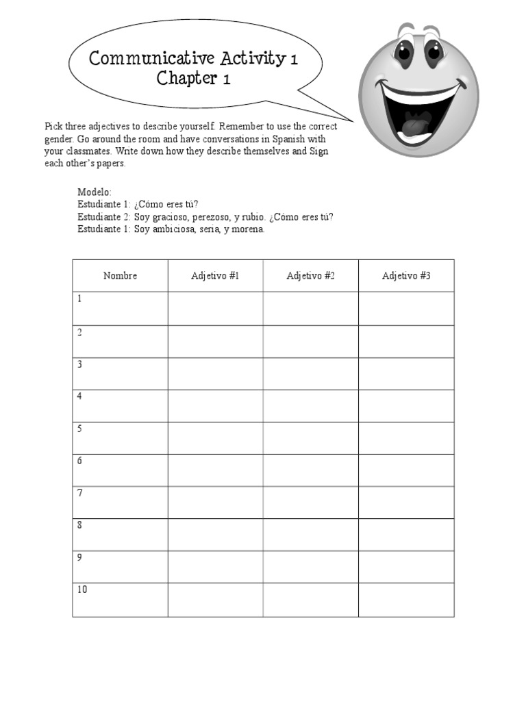 Describing Yourself in Spanish | PDF
