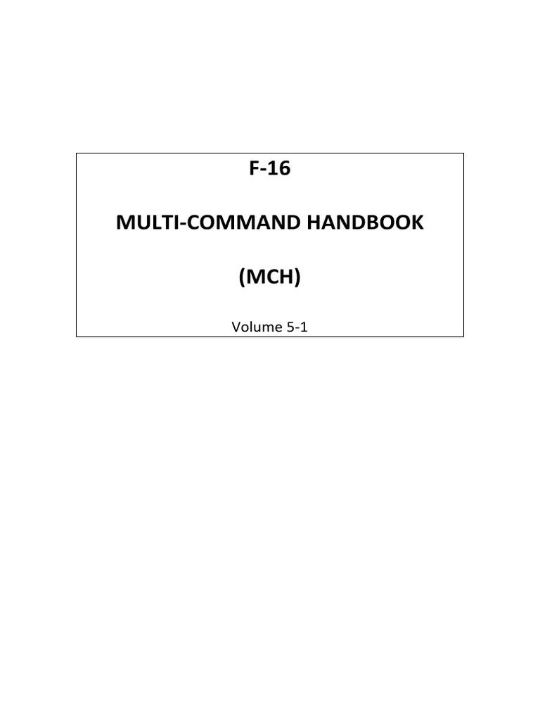 F-16 Multi-Command Handbook Overview | PDF | Takeoff | Landing Gear