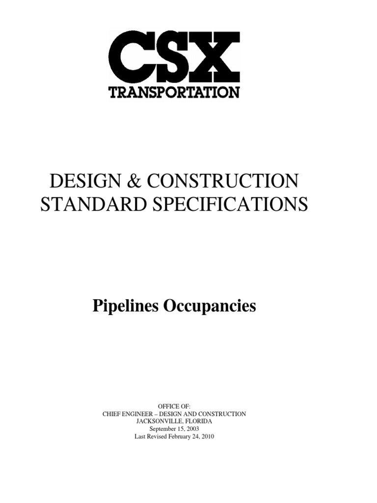 CSX Pipeline Design Specifications | PDF | Computers | Technology ...