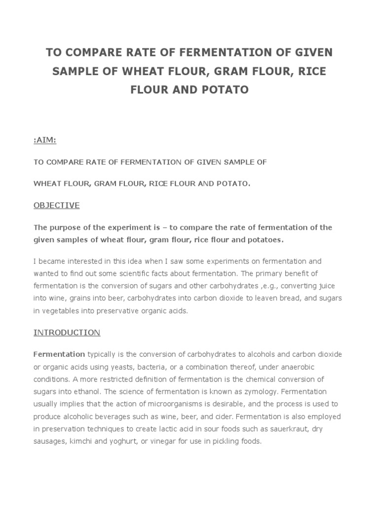 Rate of Fermentation | Fermentation In Food Processing | Fermentation