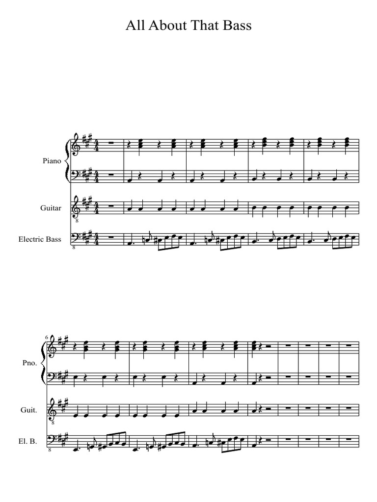 All About That Bass Sheet Music | PDF