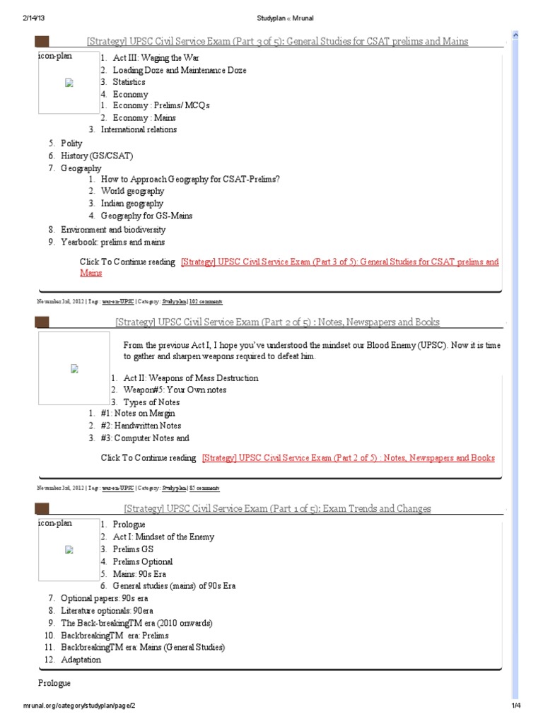 (Strategy) UPSC Civil Service Exam (Part 3 of 5) : General Studies For ...