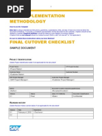 SAP Cutover Checklist | PDF | Receipt | Printer (Computing)