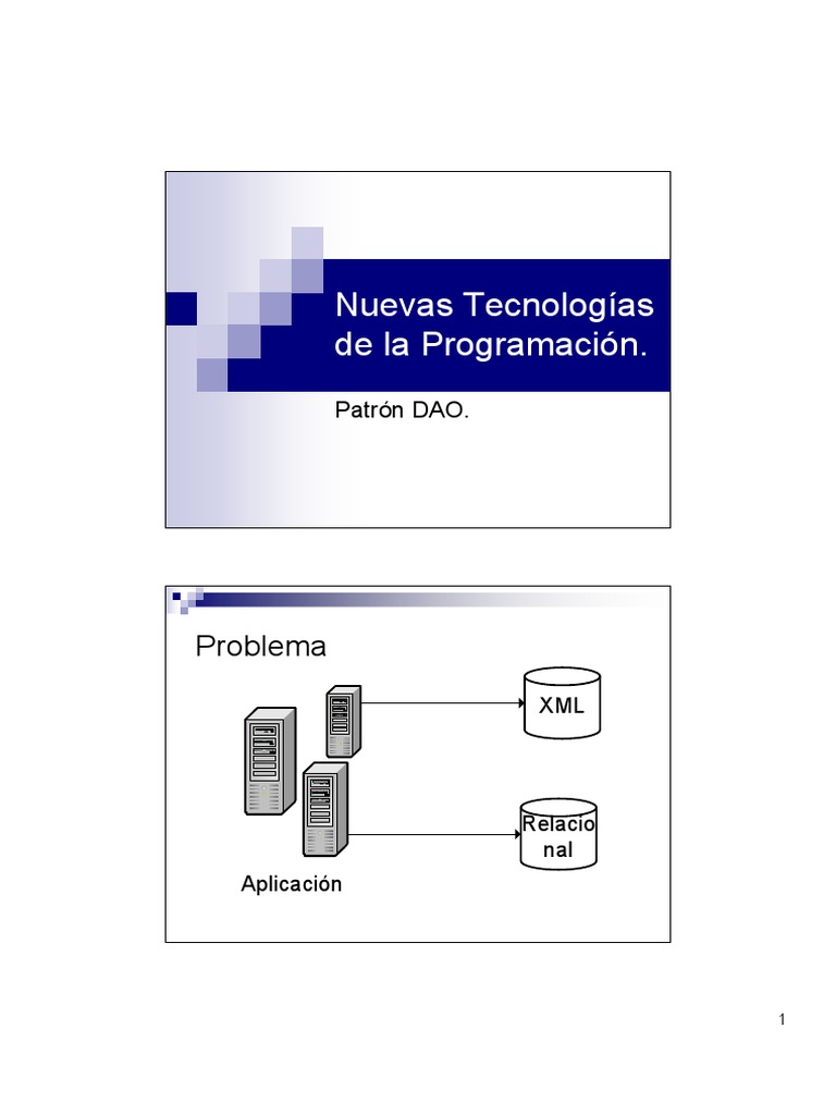 Introducción al Patrón DAO en Java | PDF | Objeto (informática) | Java ...