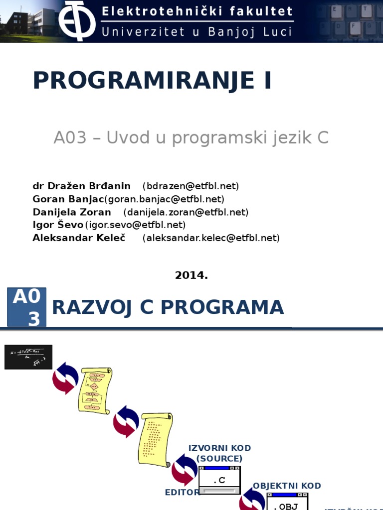Uvod U Programski Jezik C | PDF
