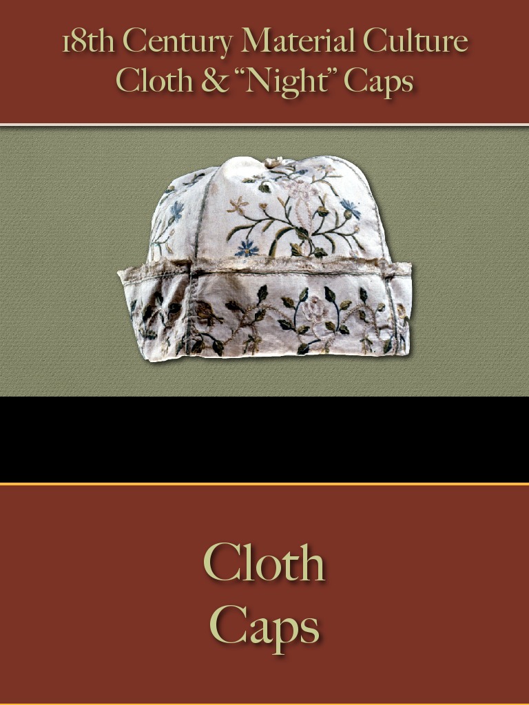 Clothing - Male - Cloth & Night Caps | PDF | Embroidery | Textiles