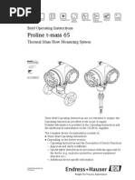 Brief Operating Instructions Proline Promass 80: Coriolis Flowmeter ...