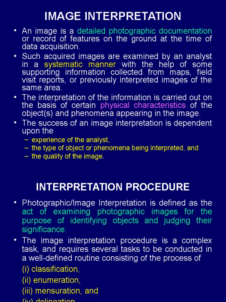 Image Interpretation Techniques Overview | PDF | Geographic Information ...