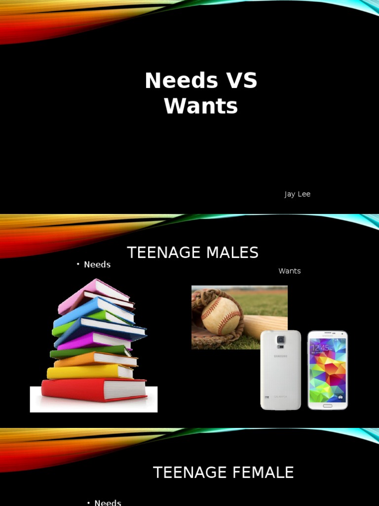 Need Vs Wants | PDF