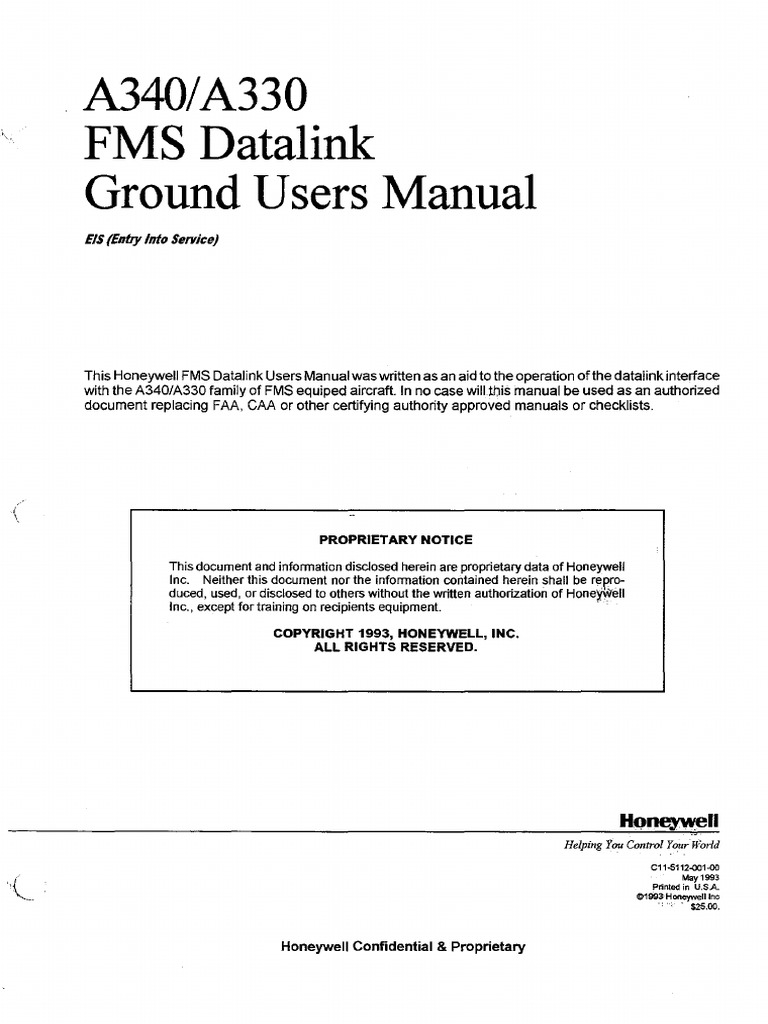 A340/A330 FMS Datalink Ground User Guide | PDF | Transmission Control ...