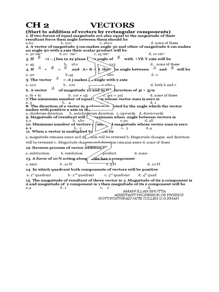 Vector Addition by Rectangular Components | PDF