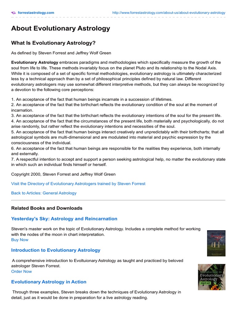 About Evolutionary Astrology | PDF | Astrology | Evolution