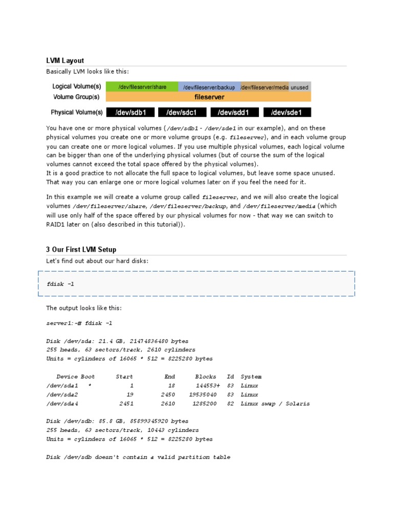 LVM Layout | PDF | File System | Information Retrieval