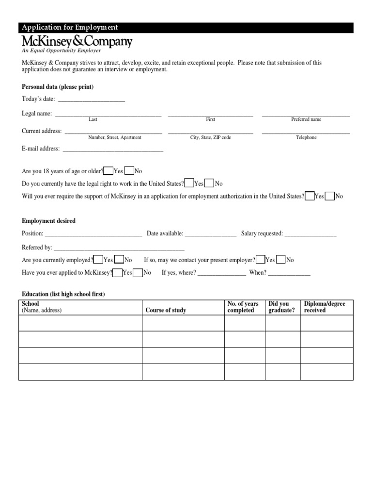 Application For Employment: Personal Data (Please Print) | PDF | Race ...