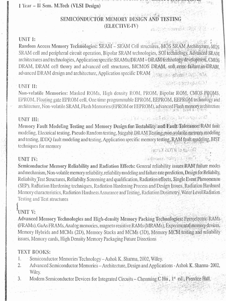 Semiconductor Memory Design and Testing | PDF