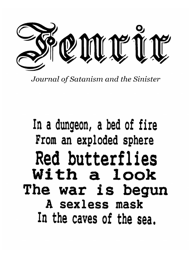 Fenrir Issue2 121yf | PDF | Satanism | Rothschild Family