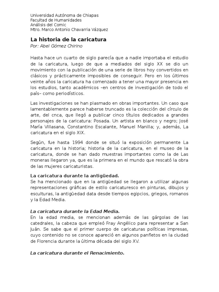 La historia de la caricatura: desde sus orígenes en la antigüedad hasta su auge en los siglos ...