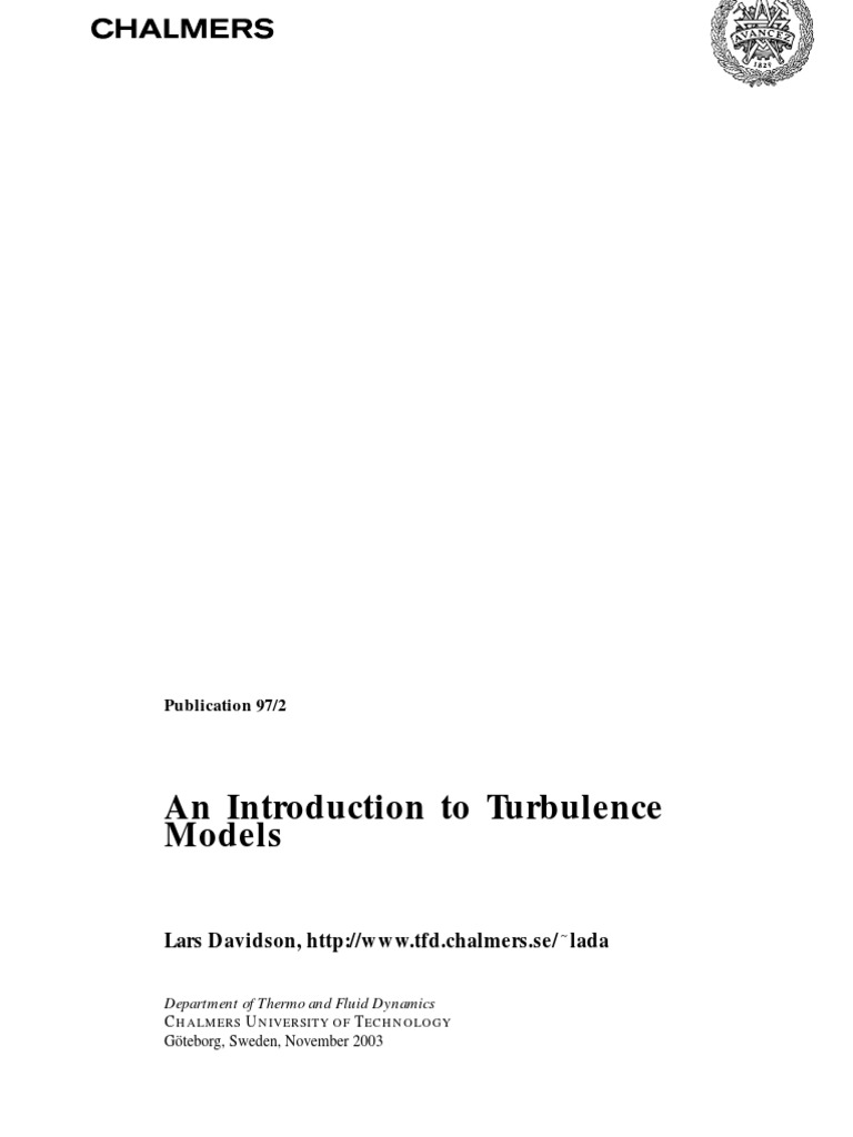 An Introduction To Turbulence Models | PDF | Turbulence | Boundary Layer