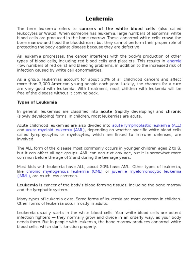 Leukemia.report | Leukemia | Bone Marrow