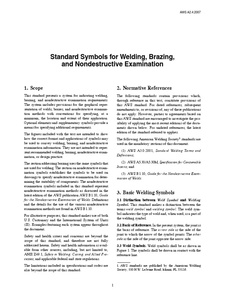 Standard Symbols For Welding | PDF | Nondestructive Testing | Welding