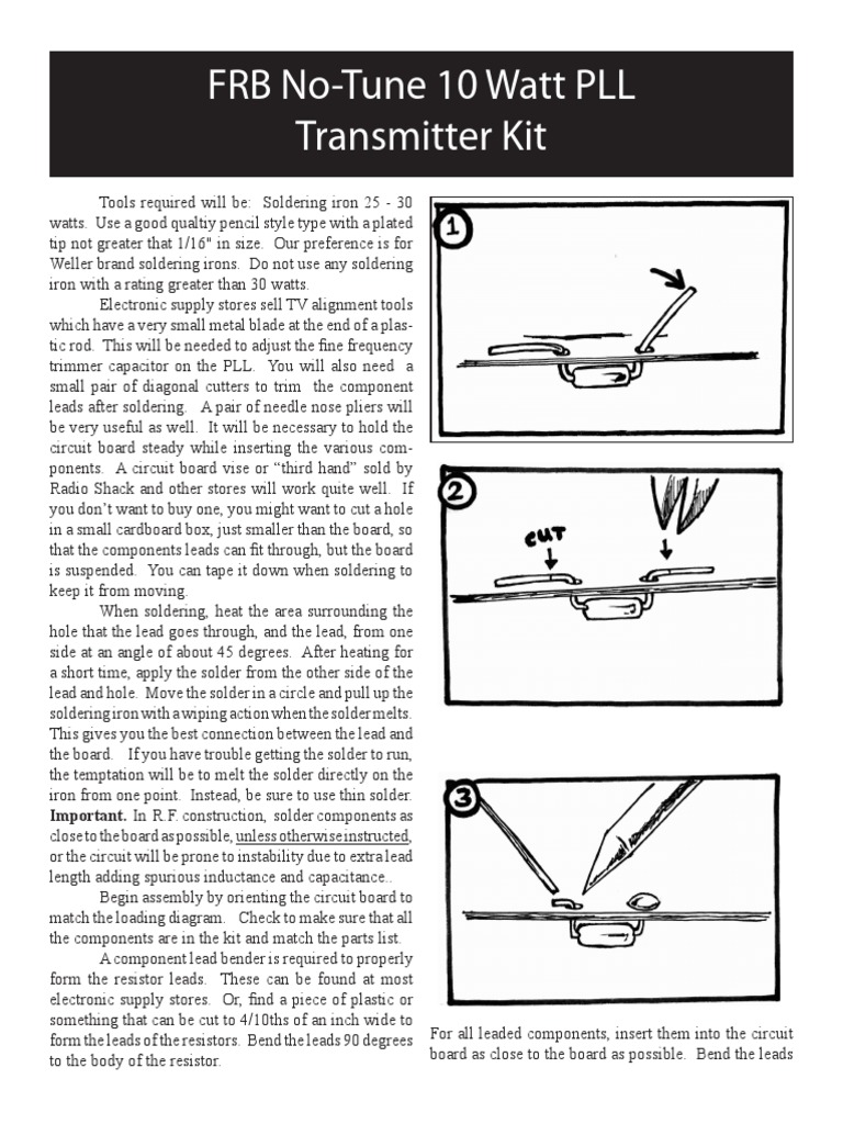 10 Watt PLL New Version Assembly Instructions | PDF | Electrical ...