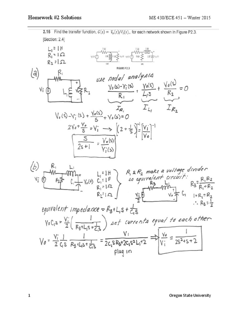 451 HW2 Solutions | PDF | Science & Mathematics