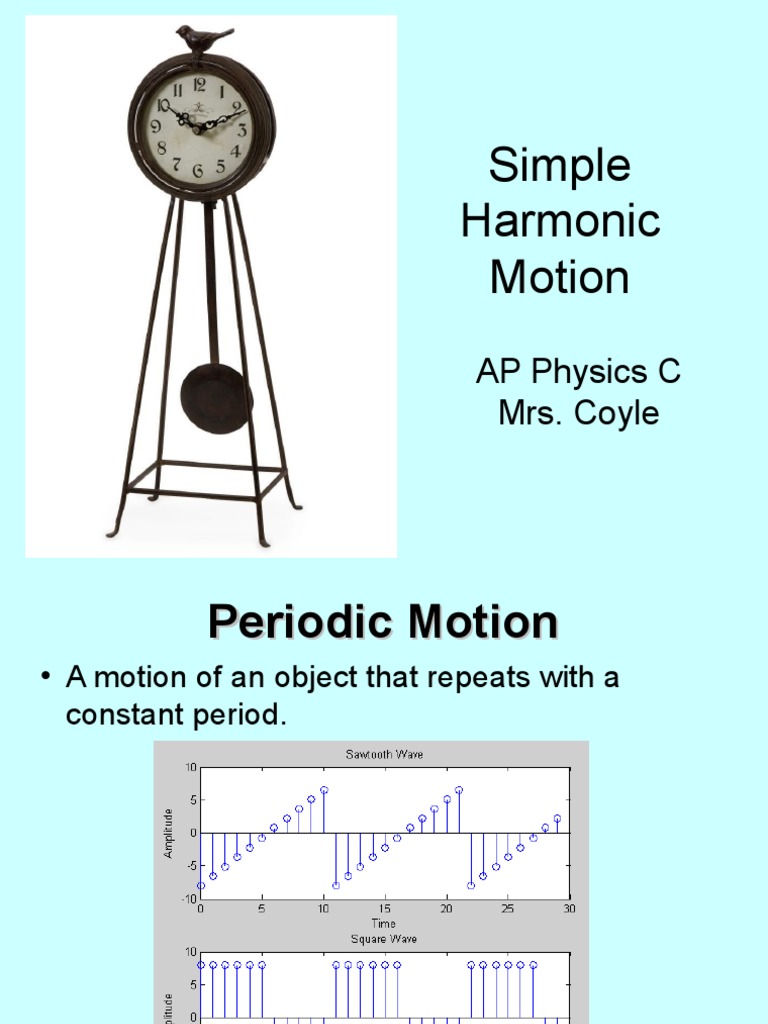Simple Harmonic Motion: AP Physics C Mrs. Coyle | PDF | Motion (Physics ...