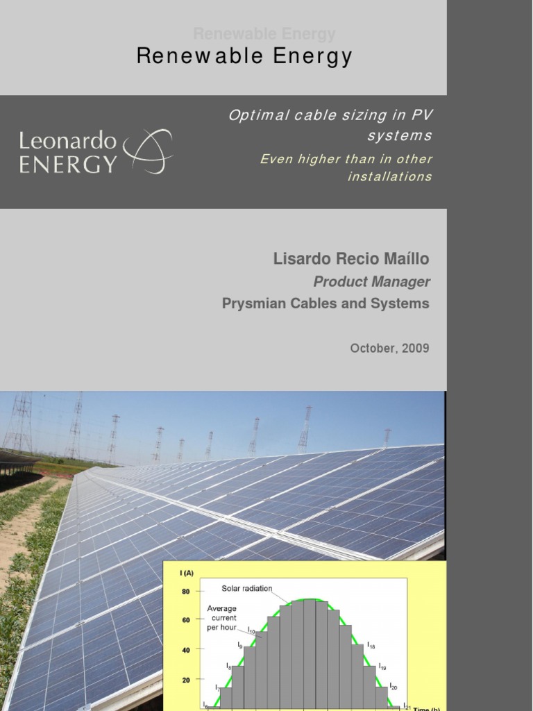 Optimal Cable Sizing in Photovoltaic Systems | PDF | Photovoltaics ...