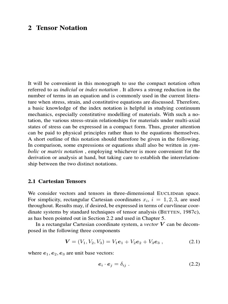 Tensor Notation | PDF | Tensor | Euclidean Vector