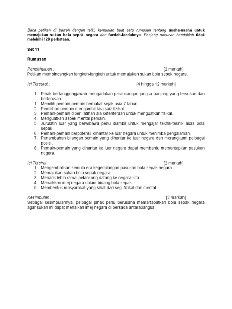 Baca Petikan Di Bawah Dengan Teliti-Latihan Rumusan | PDF