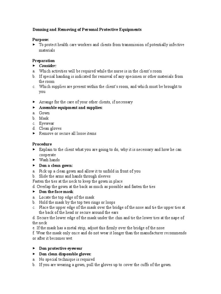 Handouts for Ppe | Glove | Necktie | Free 30-day Trial | Scribd