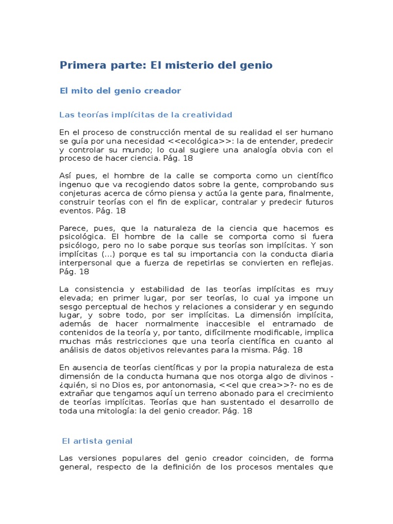 Citas Psicología de La Creatividad - Manuela Romo | PDF | Creatividad ...