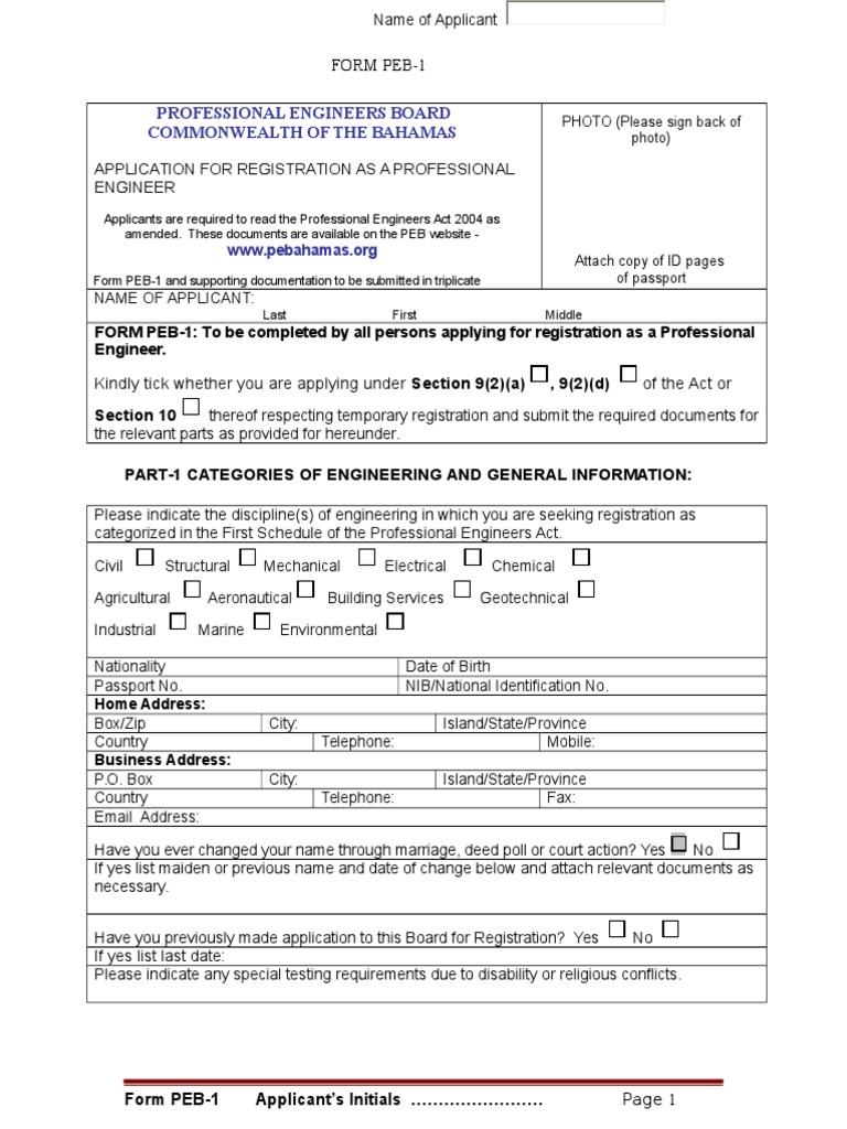 PEB Application Form | PDF | Notary Public | Cheque
