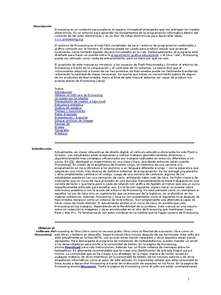 Tutorial Processing | PDF