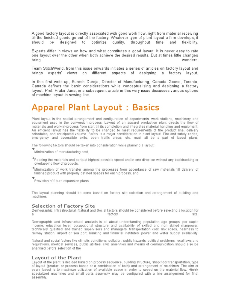 Essentials of Factory Layout Design | PDF | Factory | Rail Transport
