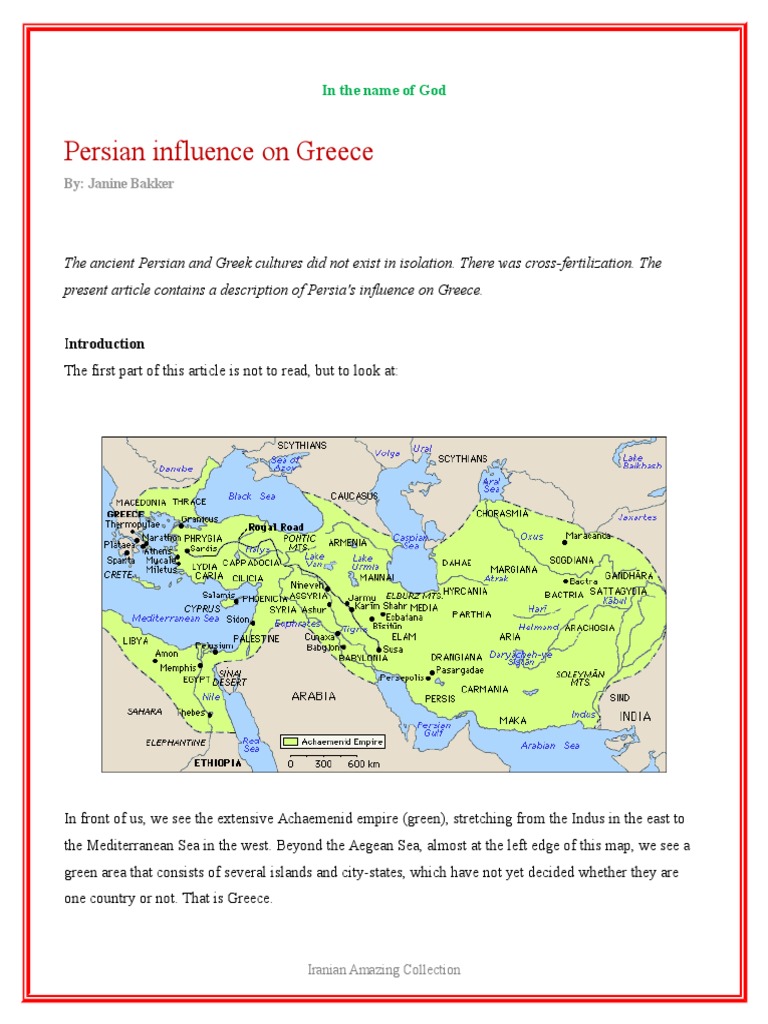 Persian Influence on Greek Culture | PDF | Achaemenid Empire | Darius I